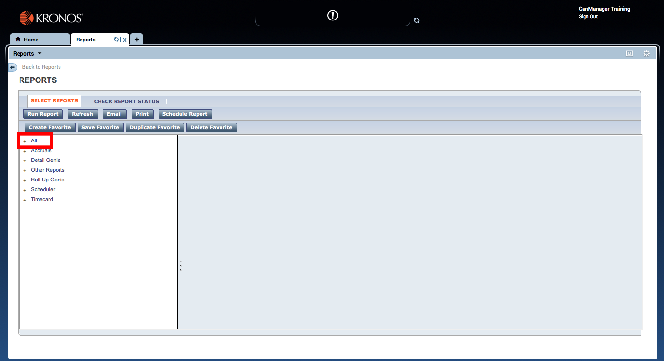 from the home screen click reports